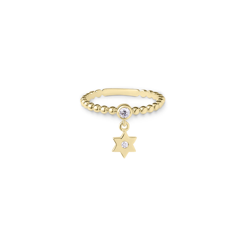 14k gold Mystic single star of david ring – Muscat Jewelry